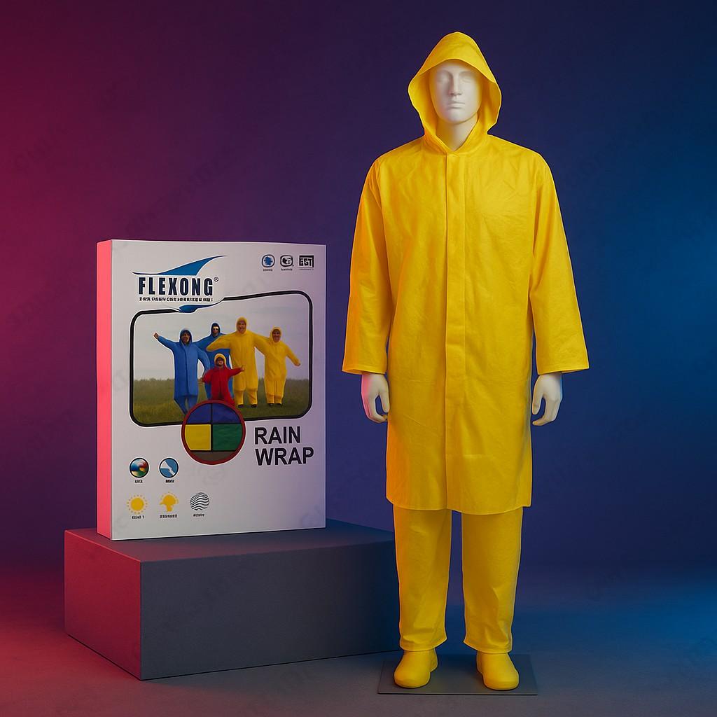 (724) Flexong Rain Wrap heavy quality Raincoat – CHIPTRADES